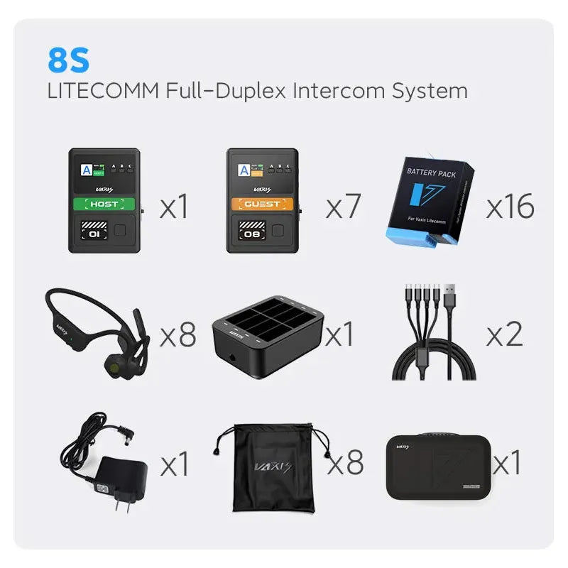 VAXIS LITECOMM Full-Duplex Intercom System 8S - EU | Dragon Image ...