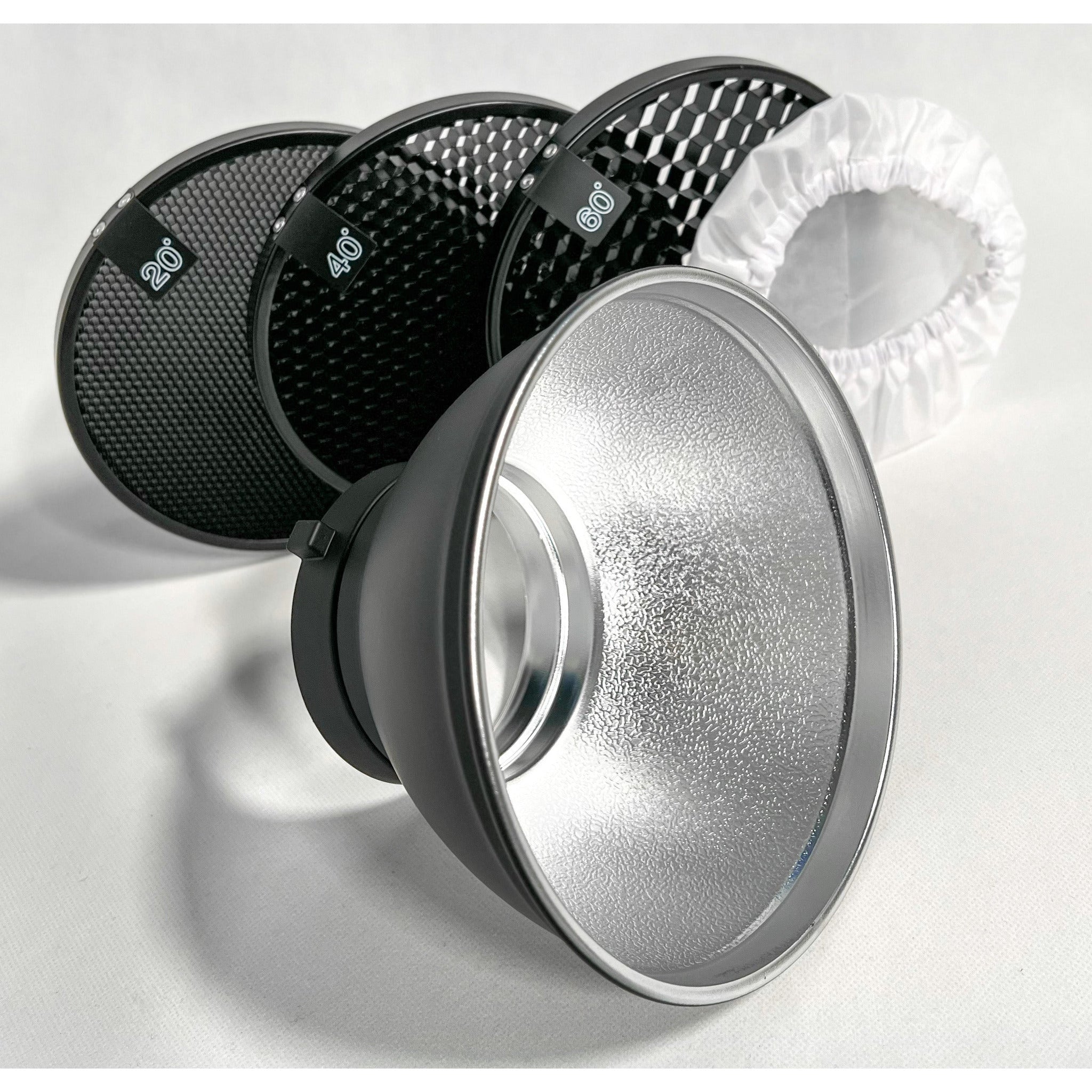 Lightpro Bowens Reflector with 20/40/60 Degree Honeycomb Grid kit ...
